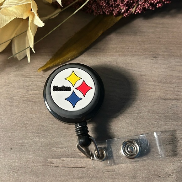 Accessories | Pittsburgh Steelers Badge Reel | Poshmark